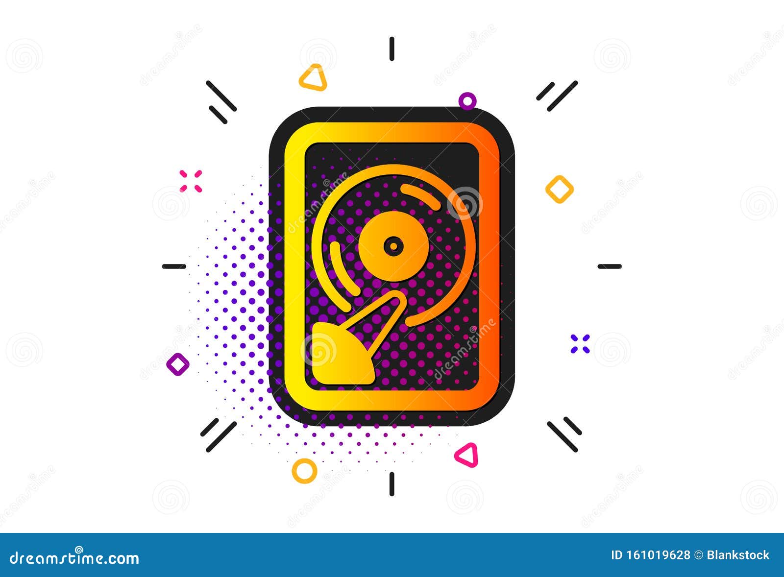Hdd Icon. Computer Memory Component Sign. Data Storage. Vector Stock ...