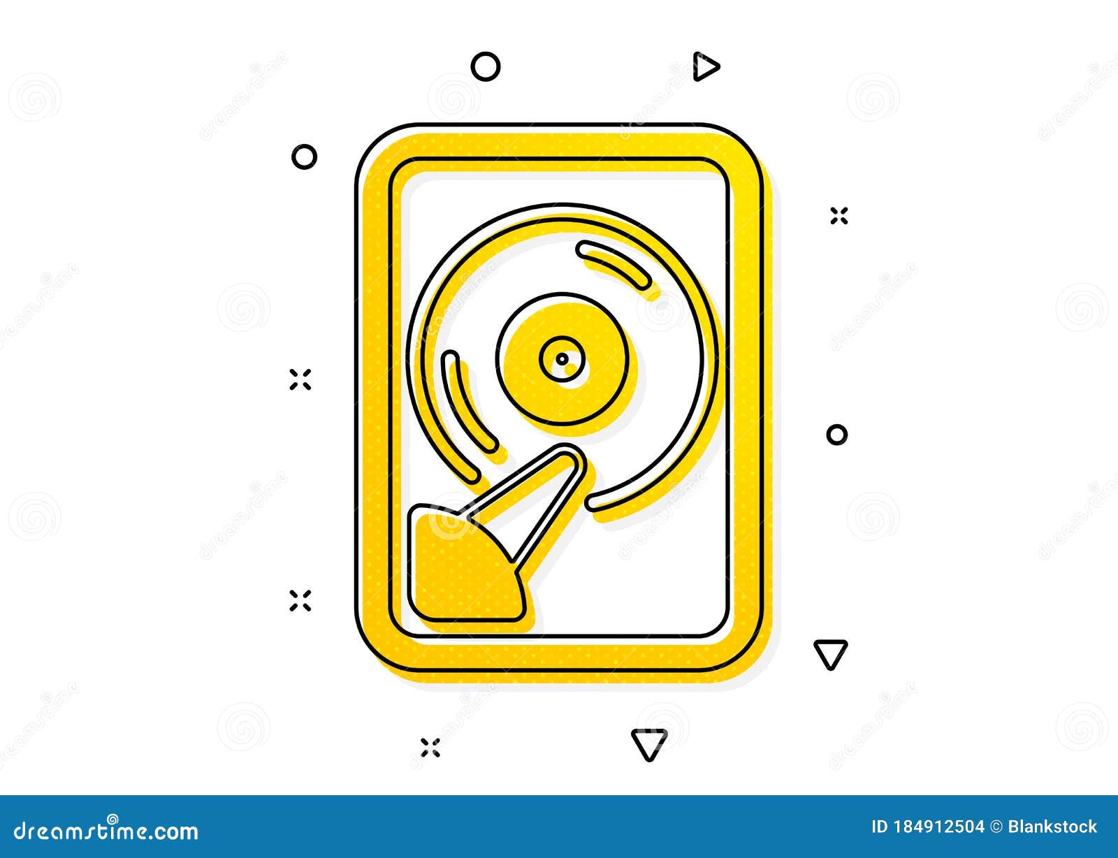 Hdd Icon. Computer Memory Component Sign. Data Storage. Vector Stock ...