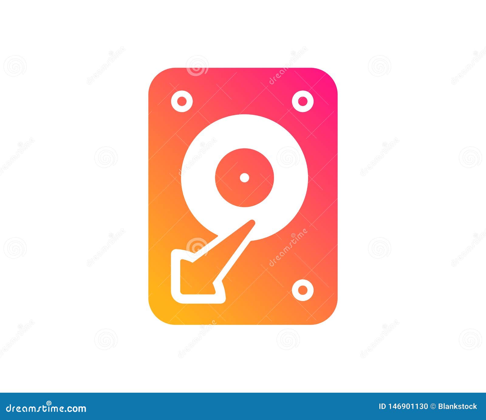 HDD Icon. Hard Disk Storage Sign. Vector Stock Vector - Illustration of ...