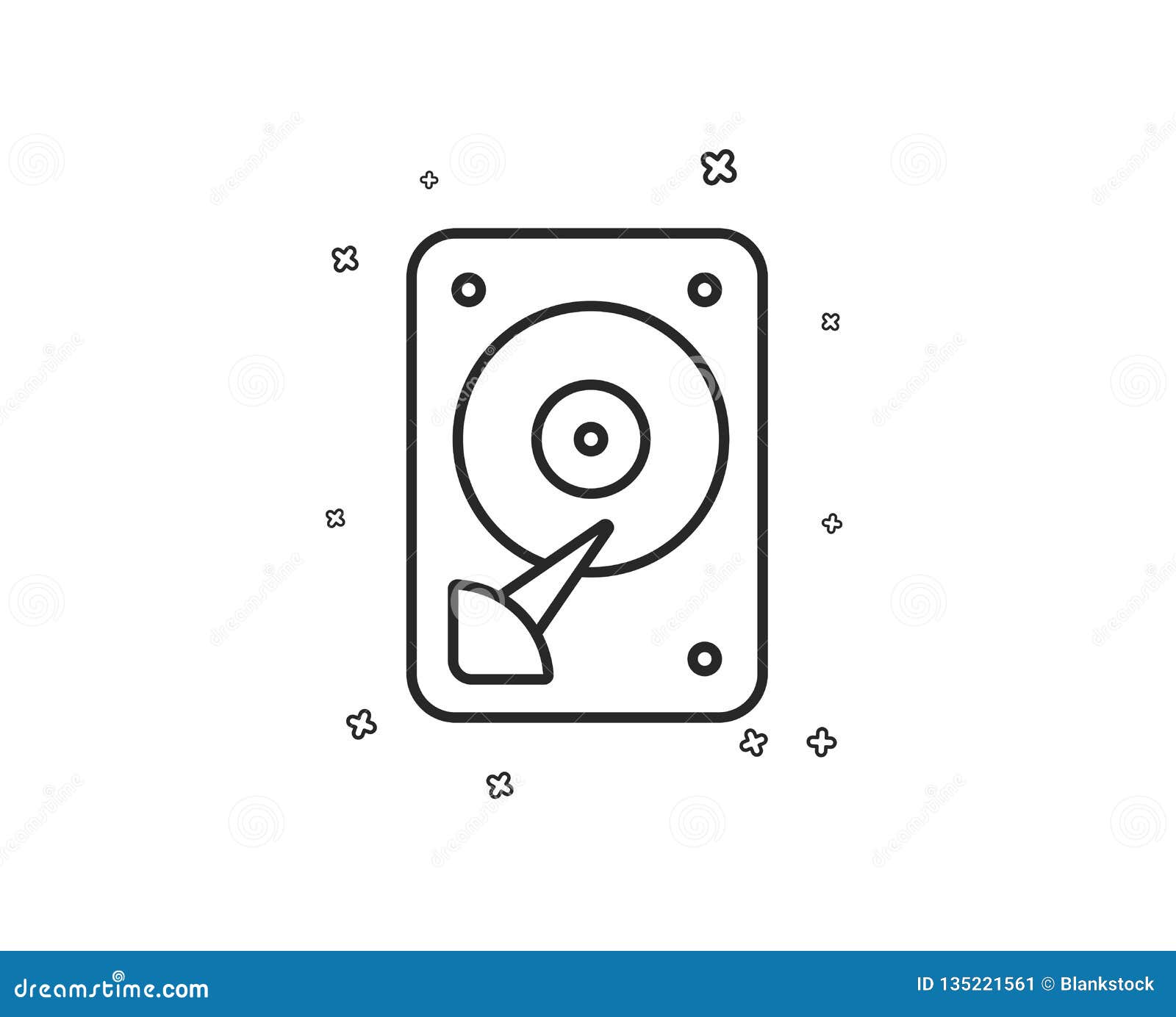 HDD Icon. Hard Disk Storage Sign. Vector Stock Vector - Illustration of ...