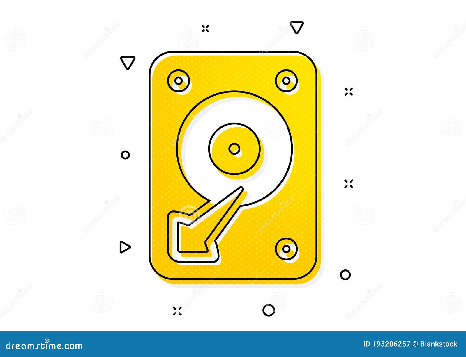 HDD Icon. Hard Disk Storage Sign. Vector Stock Vector - Illustration of ...
