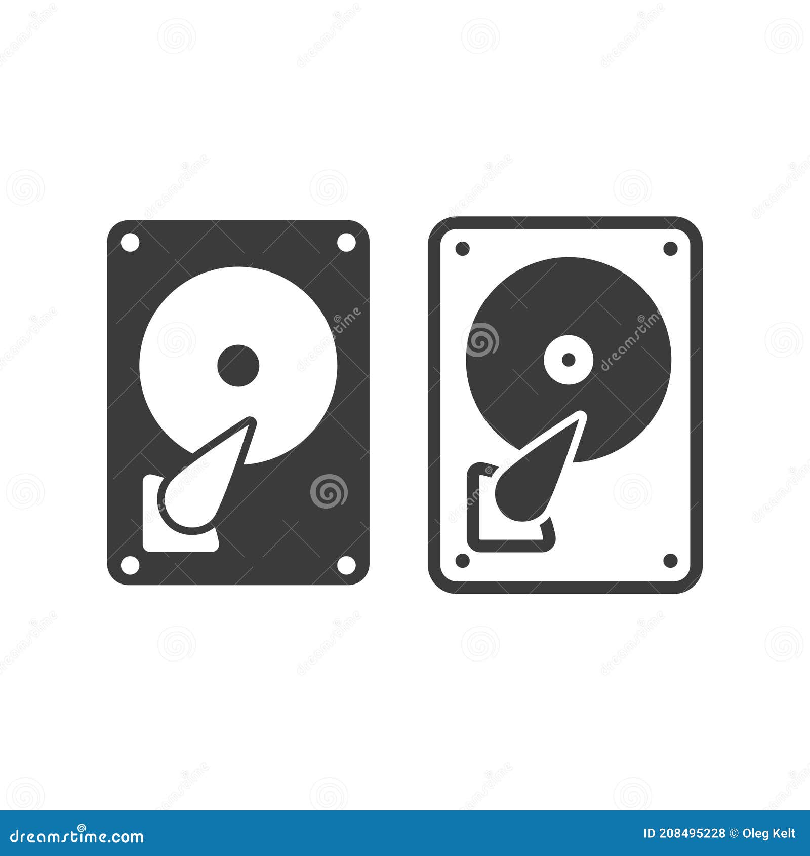 HDD Icon. Hard Drive Icon Isolated on White Background. Vector ...