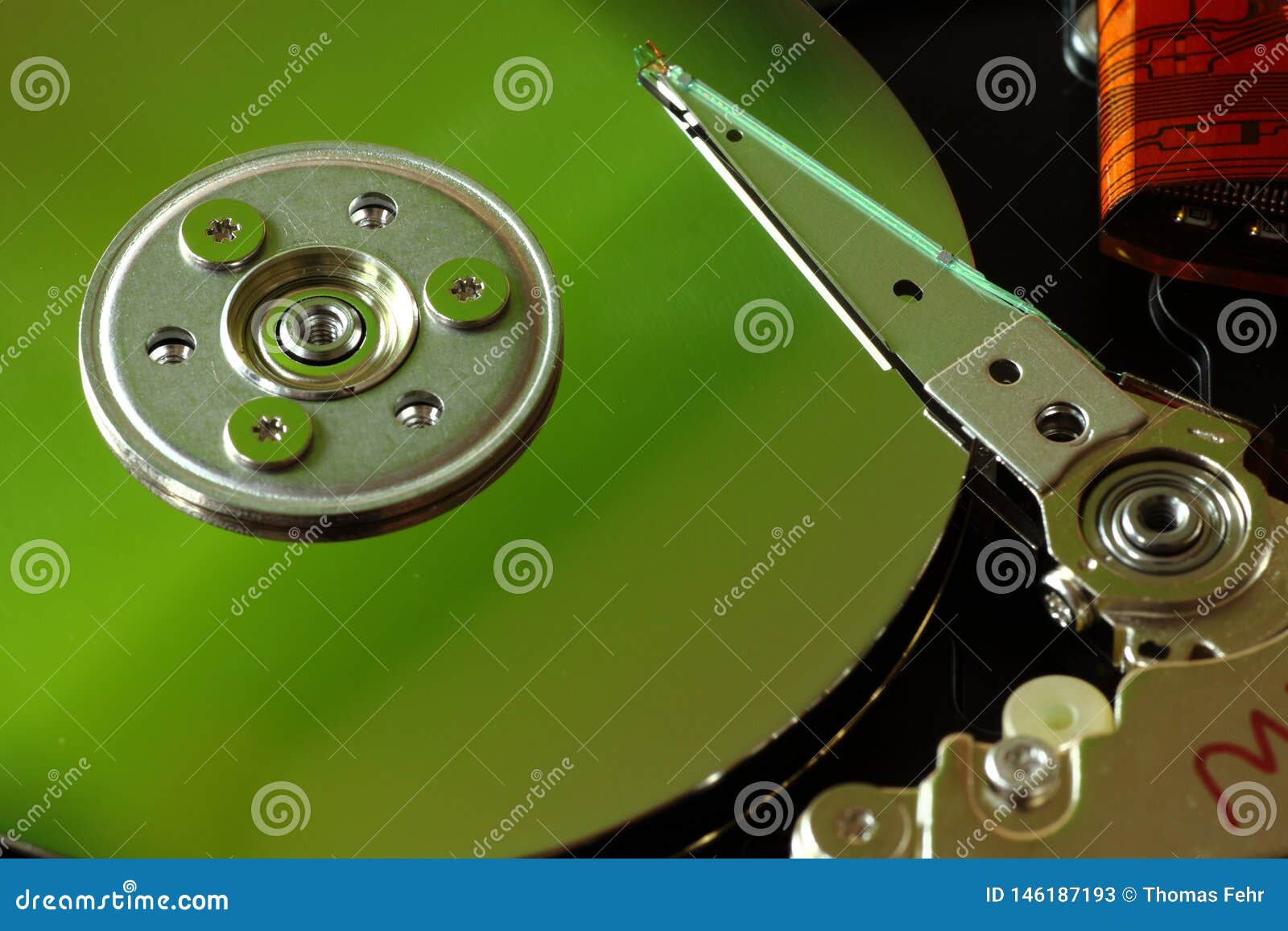 HDD inside the case stock image. Image of modern, industry - 146187193