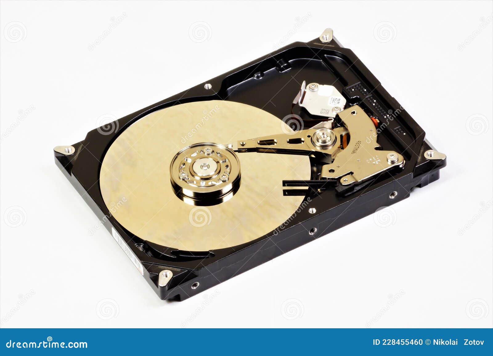 HDD, the Internal Device of the Hard Disk. Isolated on a White ...