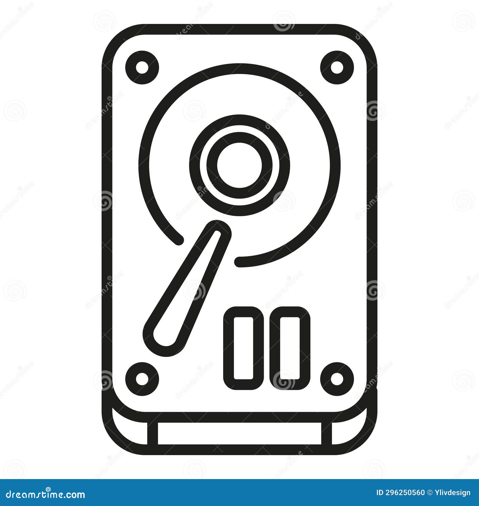 Hdd Laptop Repair Icon Outline Vector. Broken Data System Stock ...