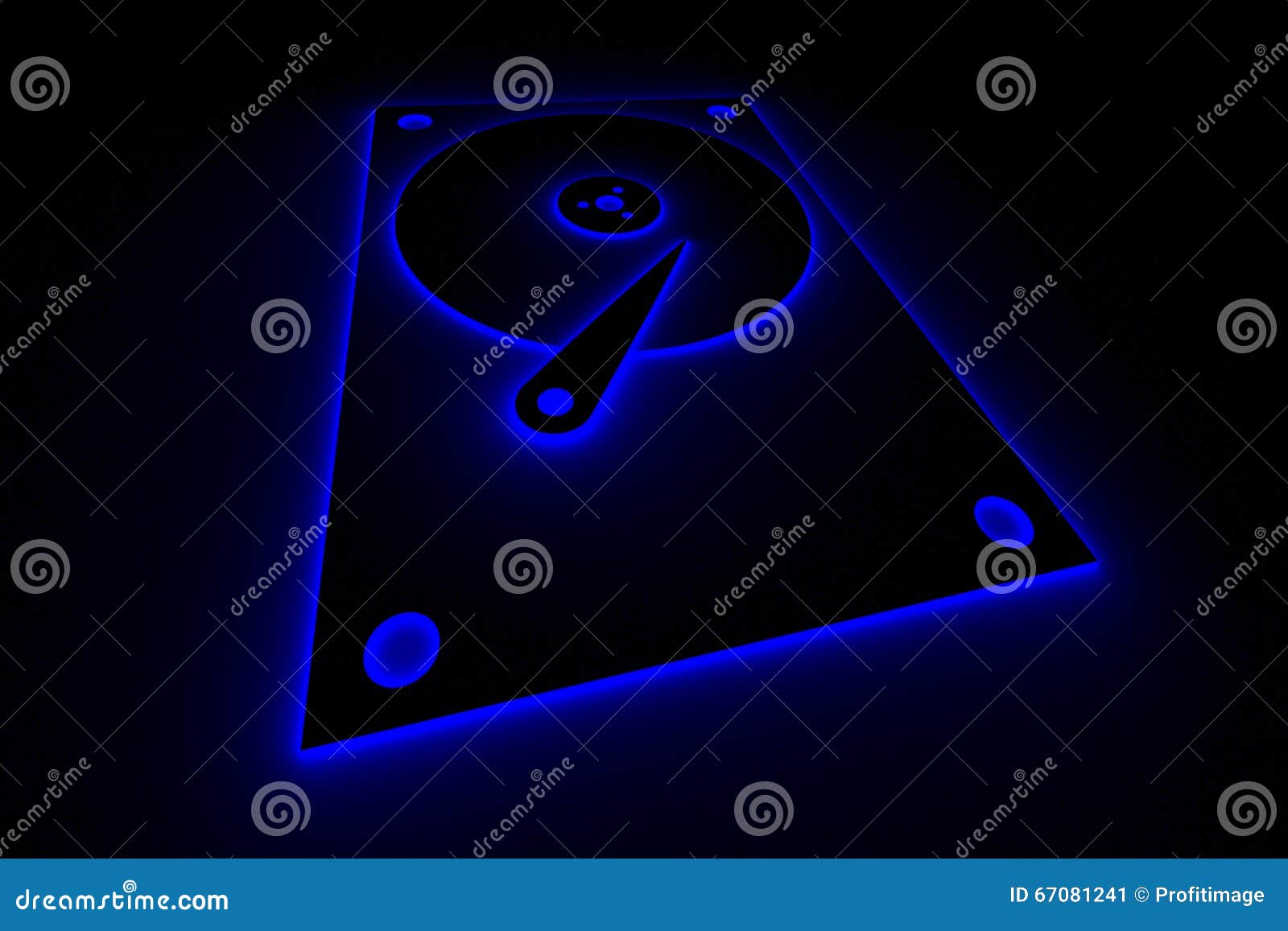 HDD neon stock illustration. Illustration of tech, technology - 67081241