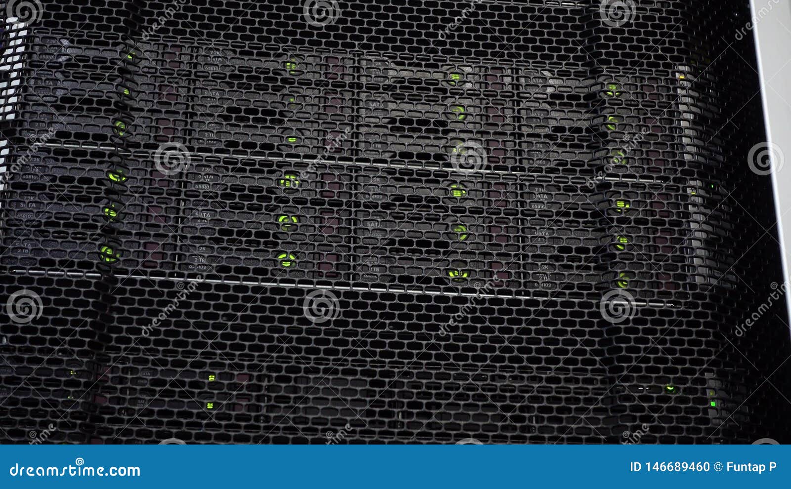 Hdd Sata Big Server Rack in Data Center. Stock Footage - Video of host ...