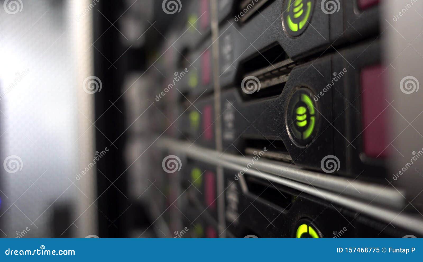 HDD Server Rack. Big Data Center. Green Blink. Stock Video - Video of ...
