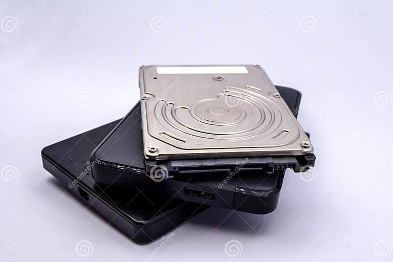 HDD - Stack of External and Internal Laptop Hard Disk Drives Isolated ...