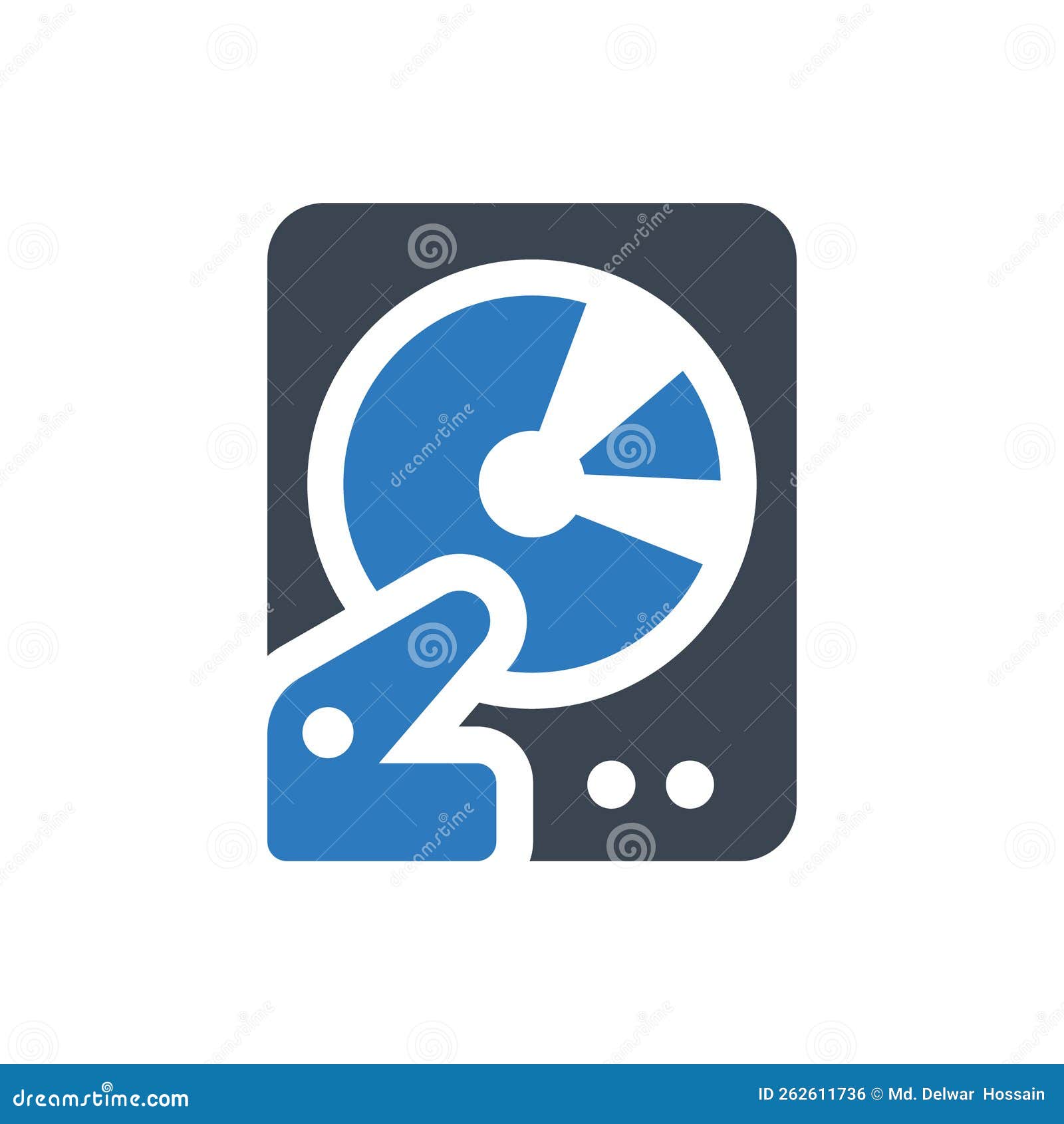 Hdd system icon stock vector. Illustration of system - 262611736