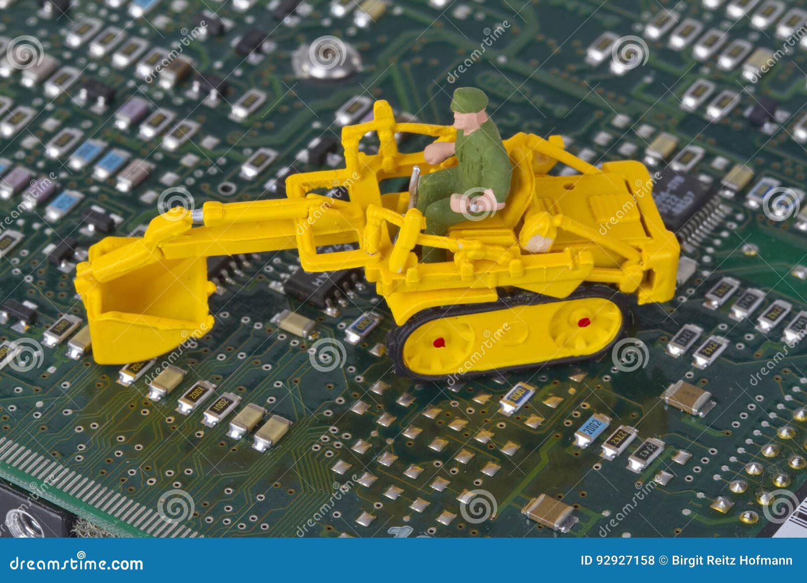 HDD with Toy Crawler Mounted Stock Photo - Image of electronic, access ...