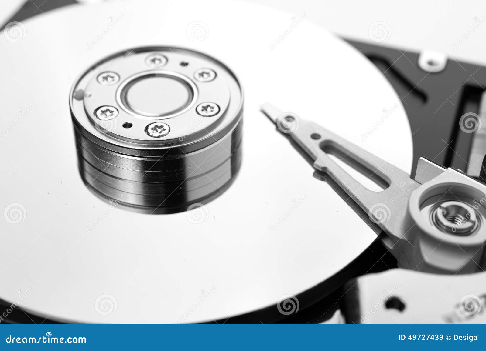 HDD on white stock image. Image of macro, head, hardware - 49727439