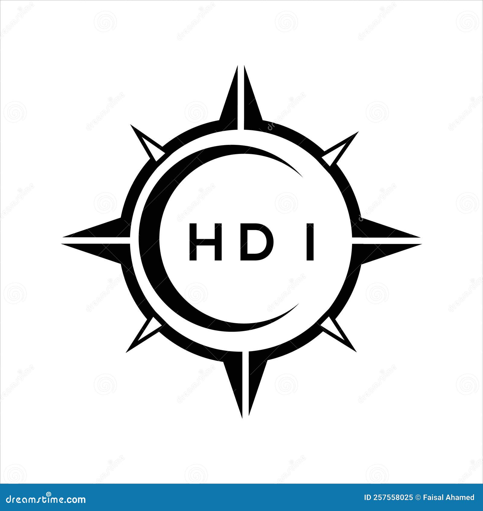 HDI Abstract Technology Circle Setting Logo Design on White Background ...