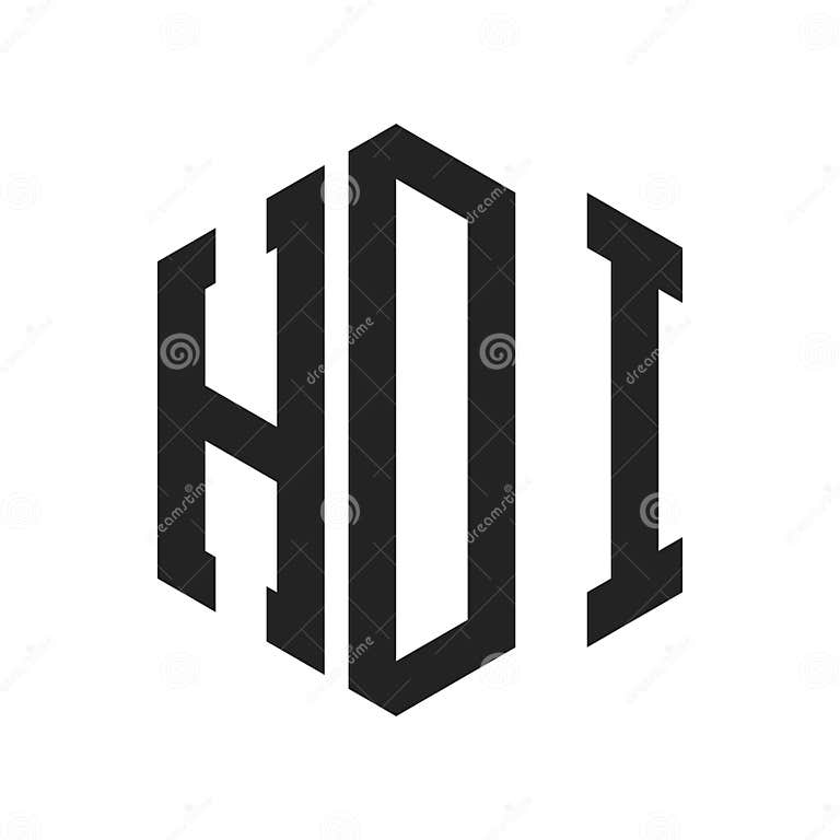 HDI Logo Design. Initial Letter HDI Monogram Logo Using Hexagon Shape ...