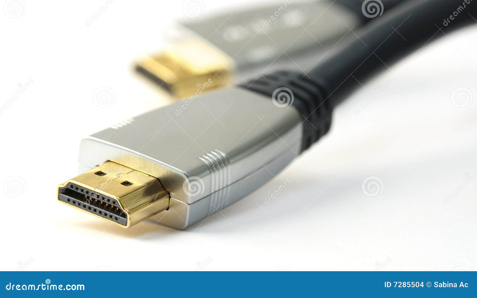 HDMI Cable From Different Angles Isolated Against White Background ...
