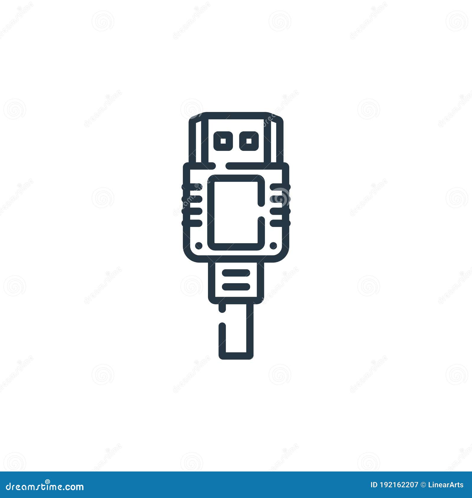 Hdmi Cable Icon Vector from Hardware Concept. Thin Line Illustration of ...