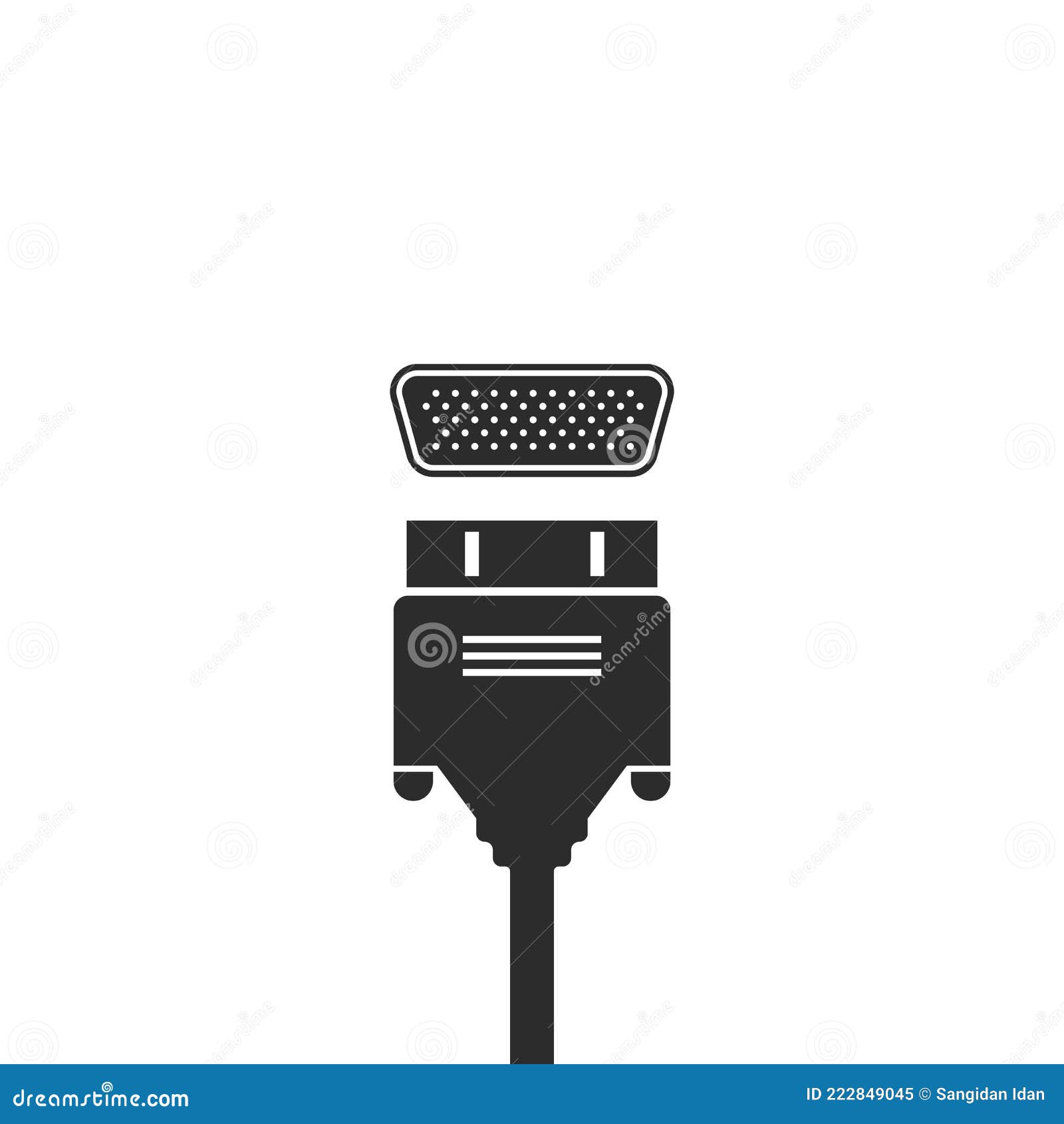 Hdmi Cable Icon Vector Illustration Design Template Stock Vector ...