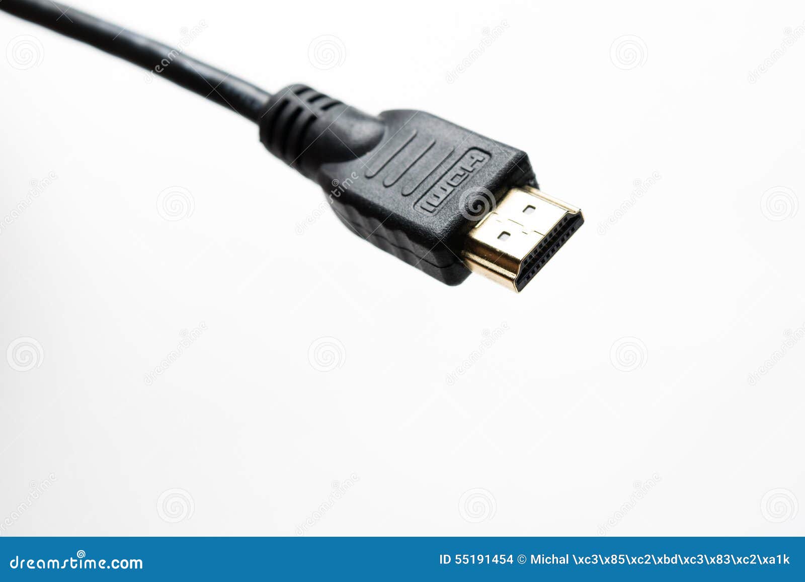 HDMI cable plug - isolated stock photo. Image of cable - 55191454
