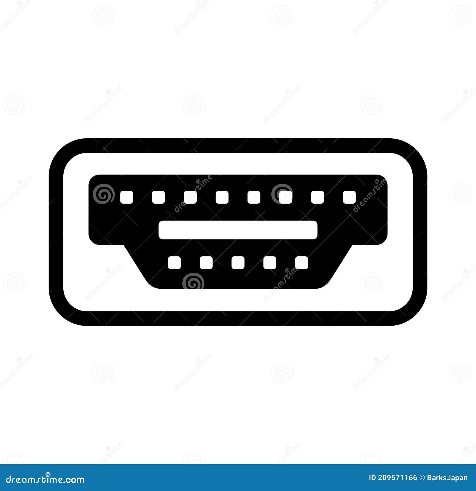 HDMI Cable Plug Vector Icon Illustration Stock Vector - Illustration of ...