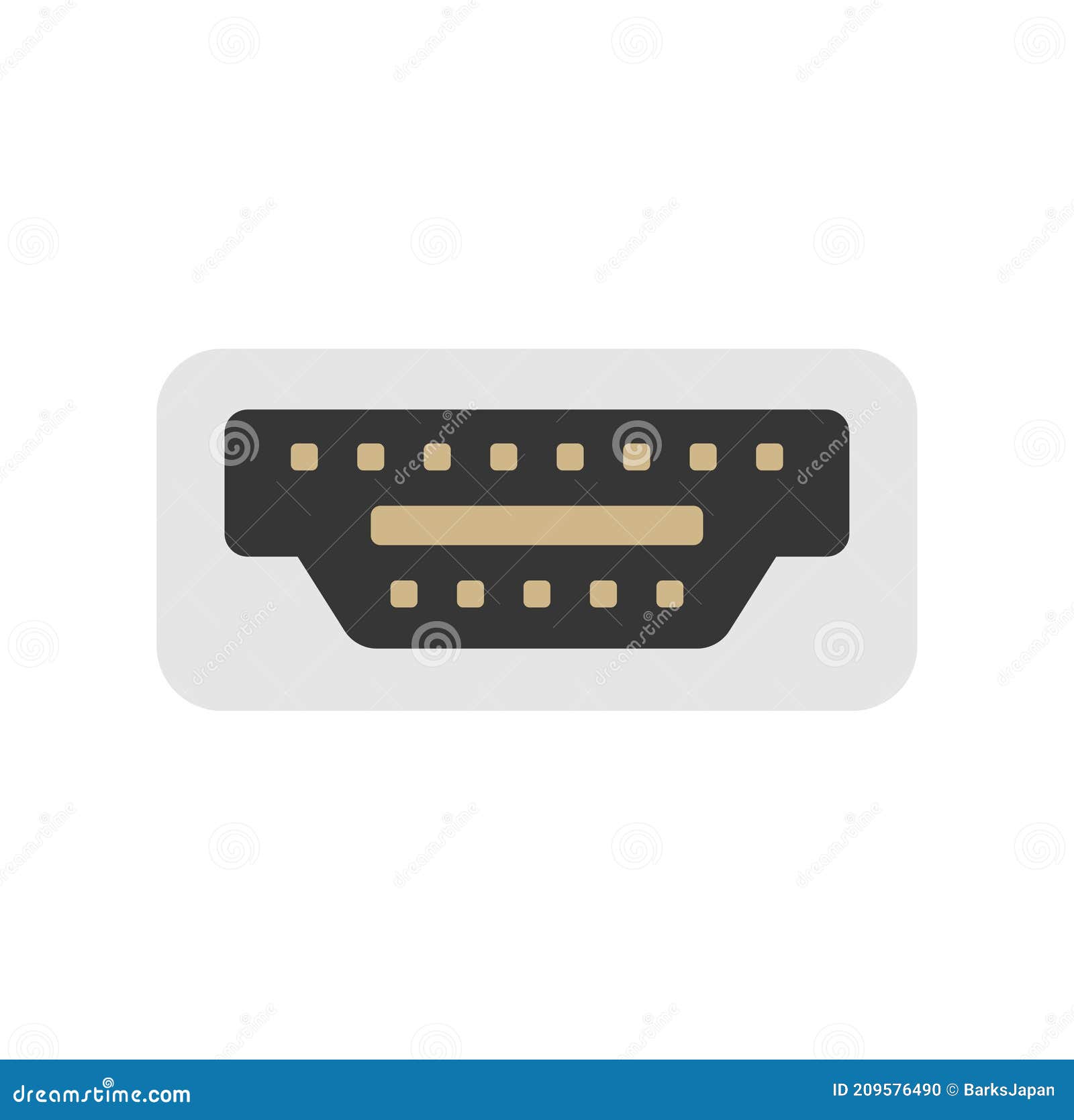 HDMI Cable Plug Vector Icon Illustration Stock Vector - Illustration of ...