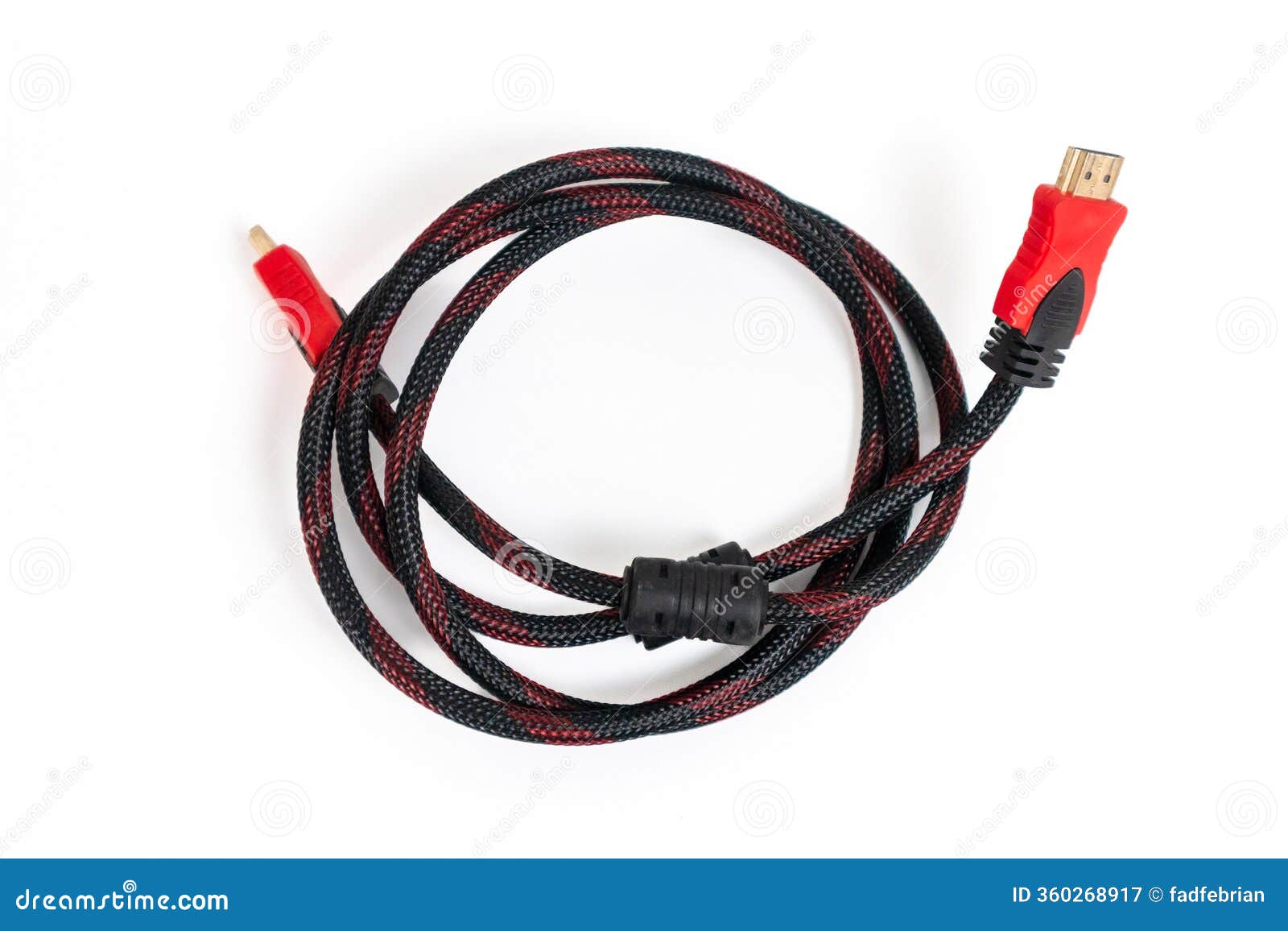HDMI Cable on White Background Stock Image - Image of electricity ...