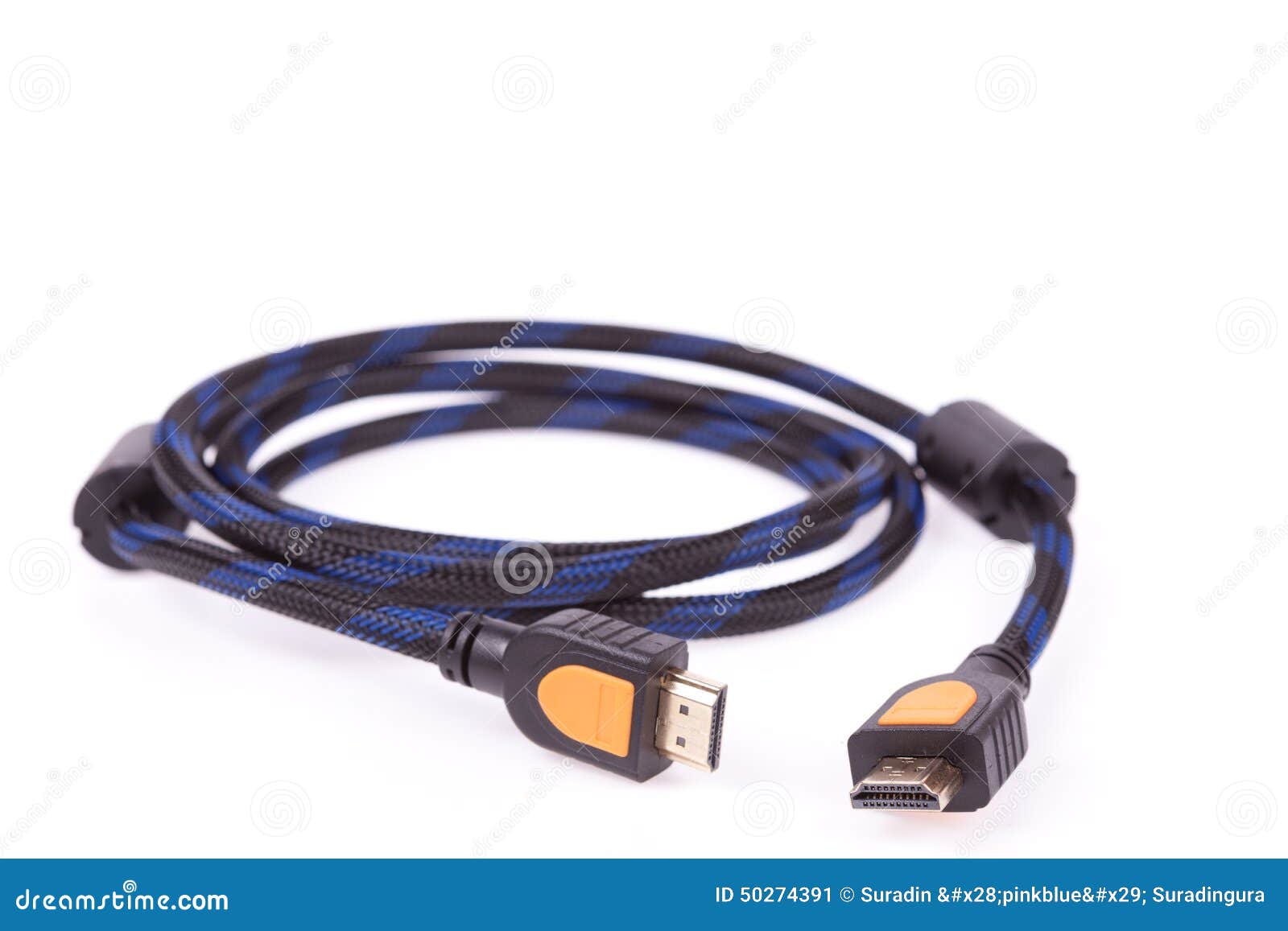 HDMI Cable on a White Background Stock Image - Image of custom ...