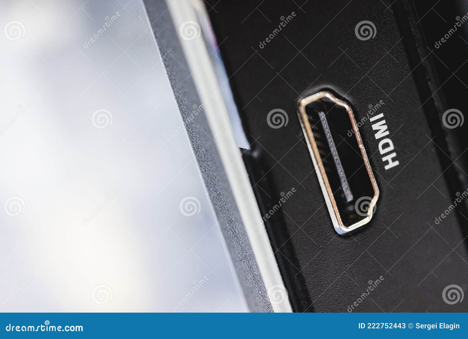 HDMI Connection Port on the Side of the Device Stock Image - Image of ...