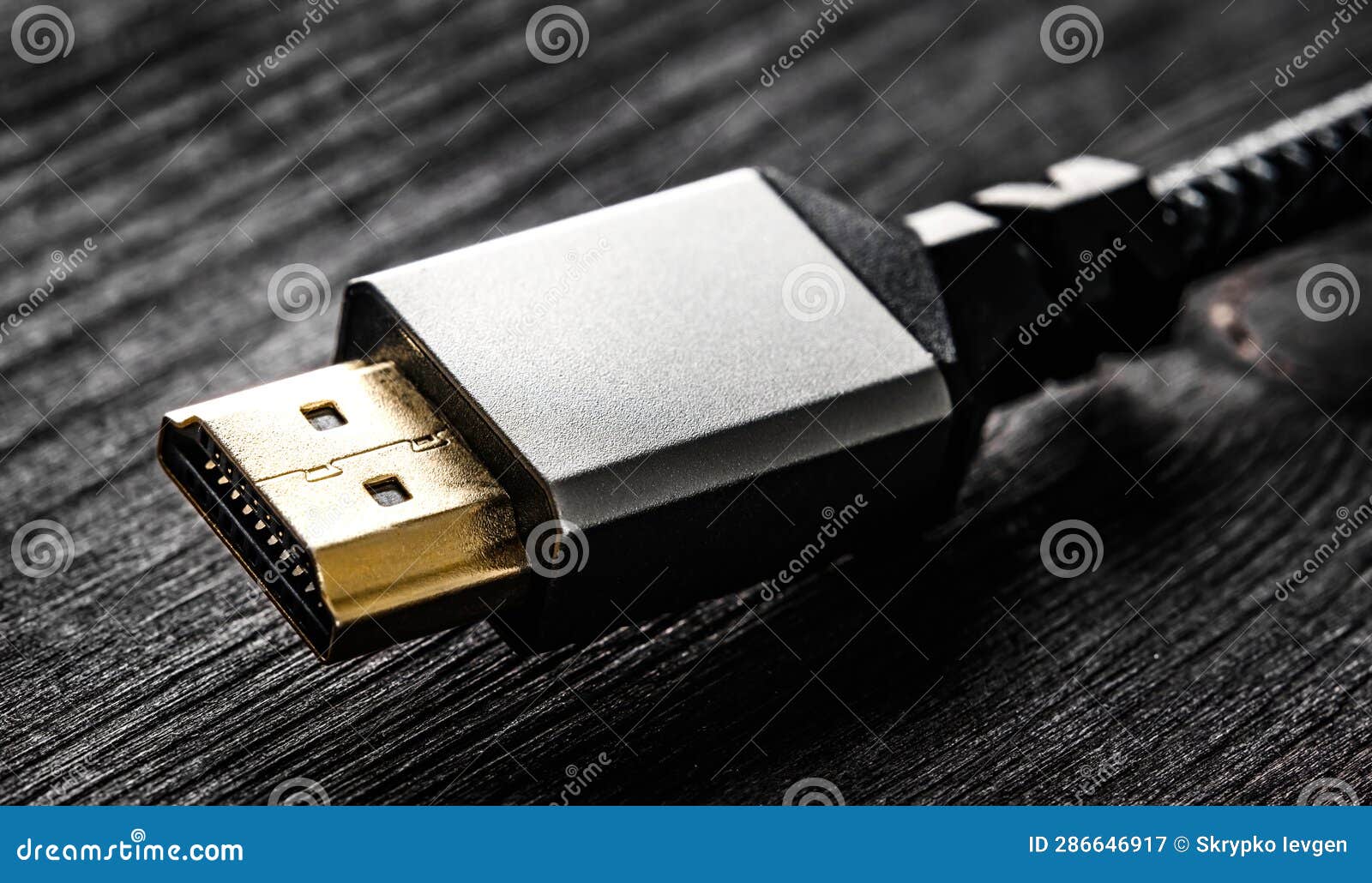 HDMI connector close up stock image. Image of component - 286646917