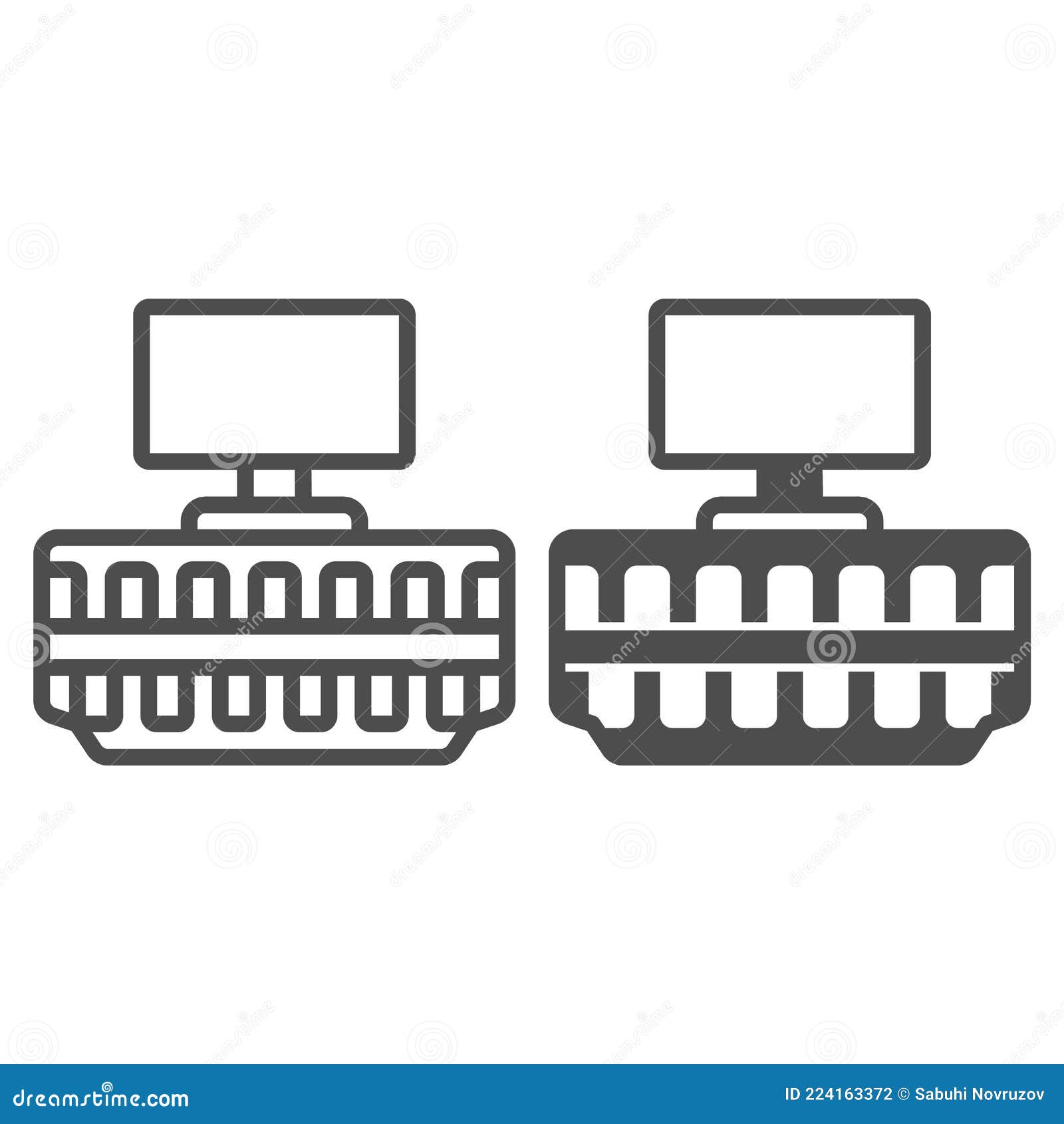 HDMI Connector Line and Solid Icon, TV Accessories Concept, HD ...