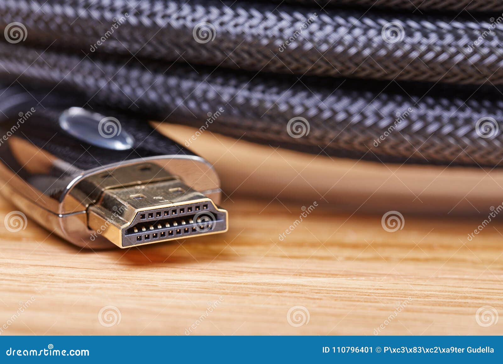 HDMI Display Cable stock image. Image of monitor, macro - 110796401