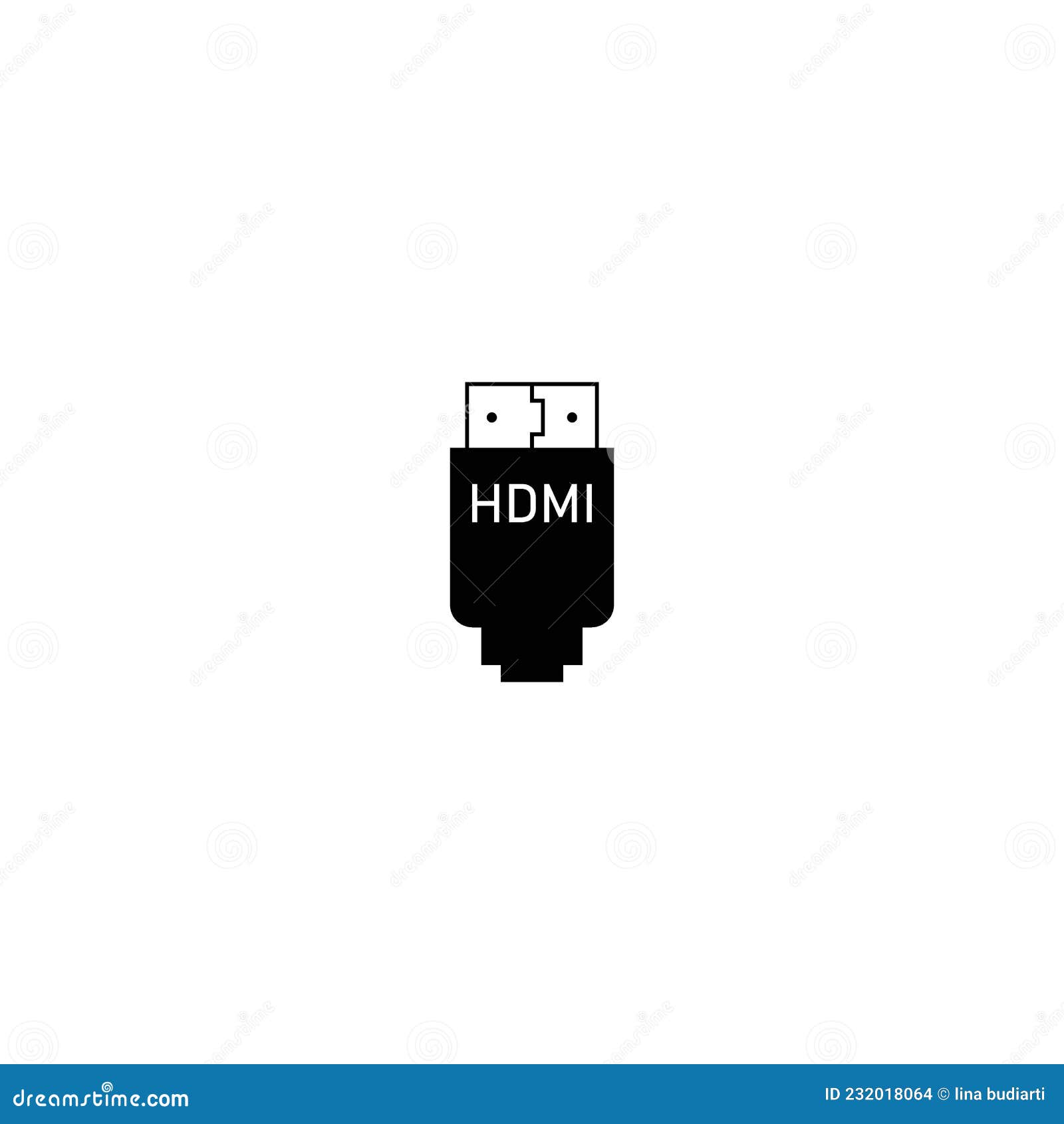 HDMI icon stock vector. Illustration of contact, silver - 232018064