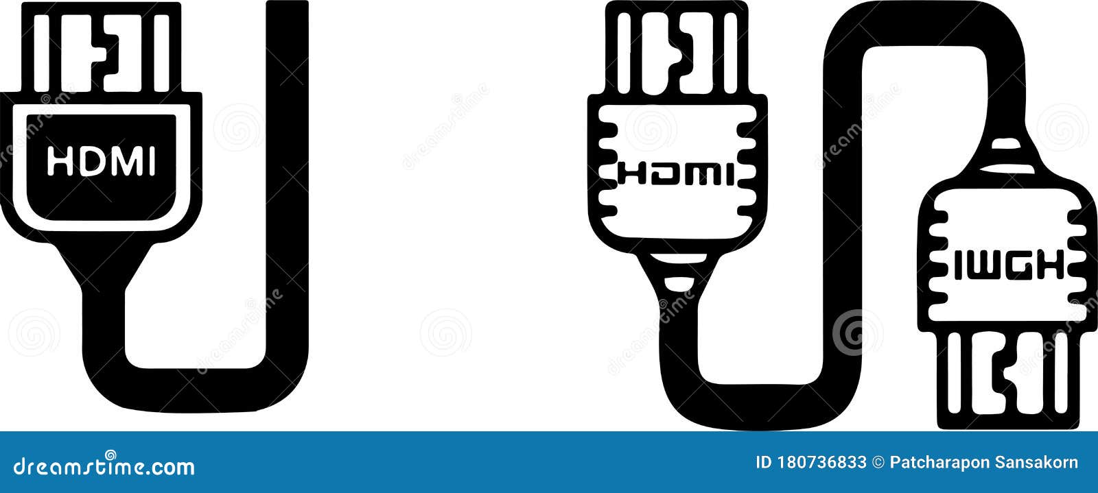 Hdmi Icon Isolated on Background Stock Illustration - Illustration of ...