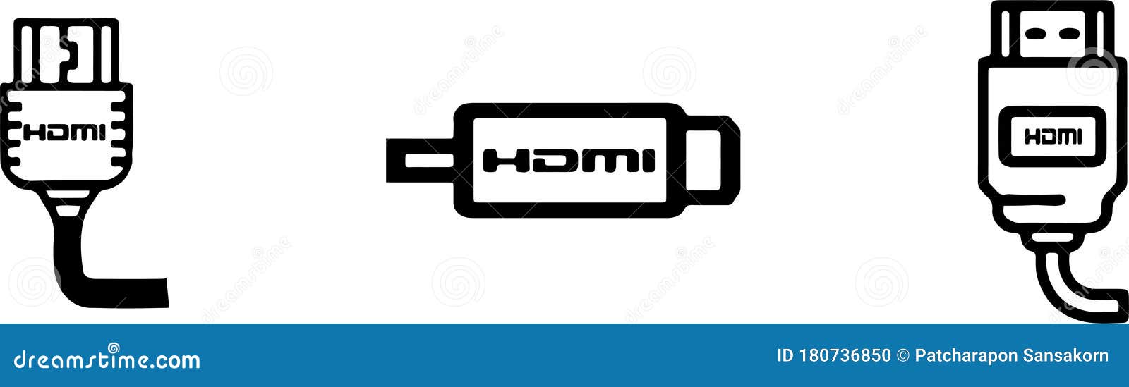 Hdmi Icon Isolated on Background Stock Illustration - Illustration of ...