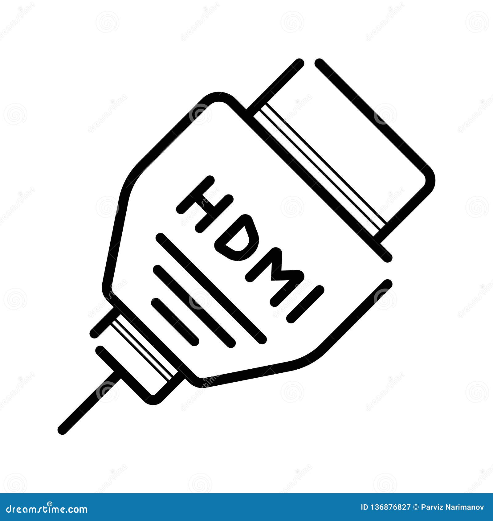 Hdmi icon vector stock illustration. Illustration of audio - 136876827