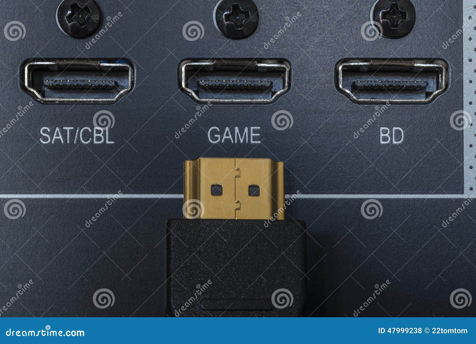HDMI input stock photo. Image of connection, receiver - 47999238