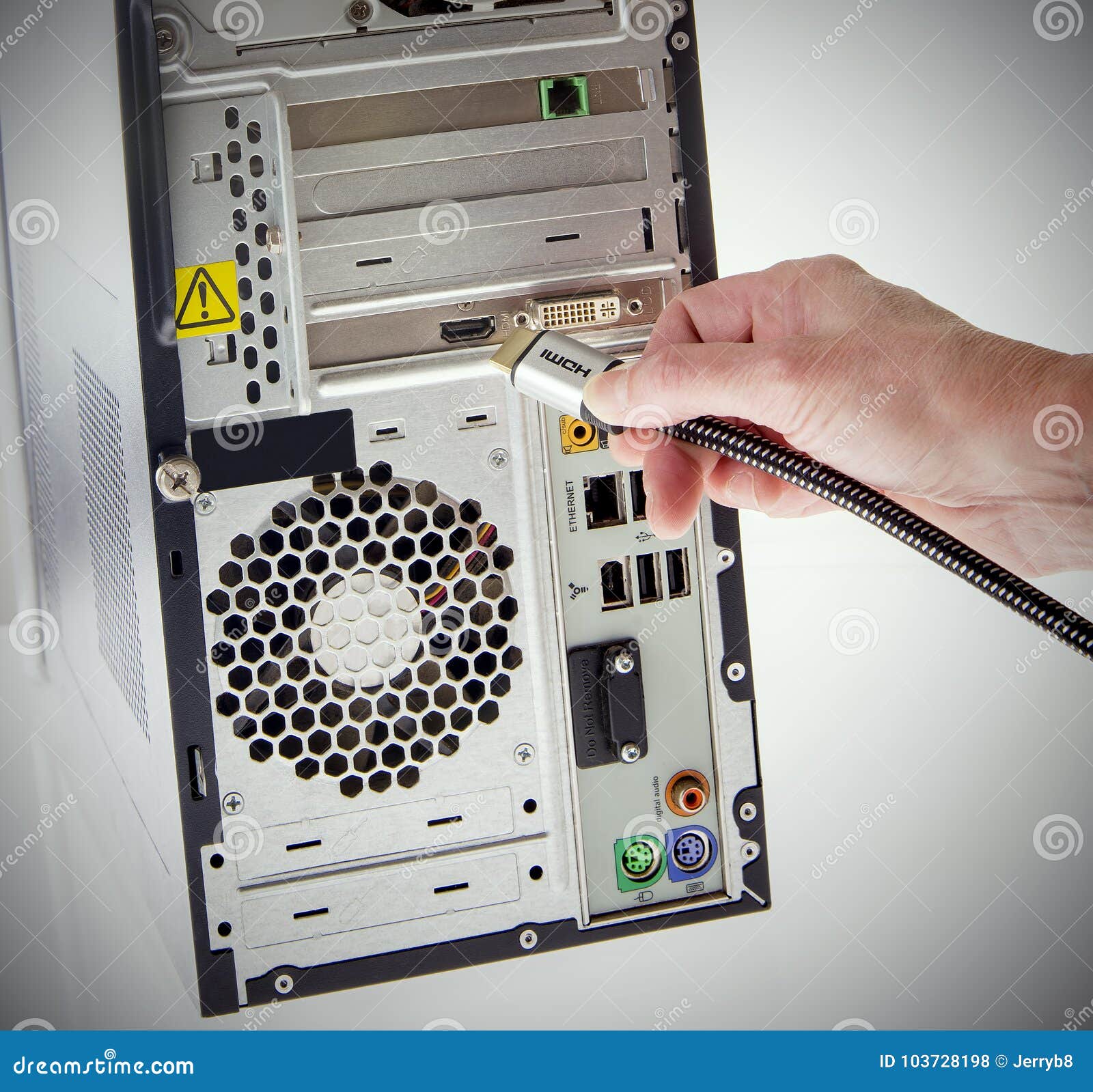 HDMI Cable for Add-on Electronic Devices Stock Photo - Image of safety ...