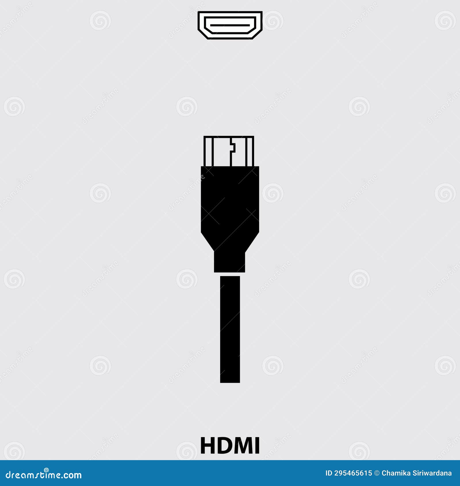 HDMI port stock illustration. Illustration of communication - 295465615