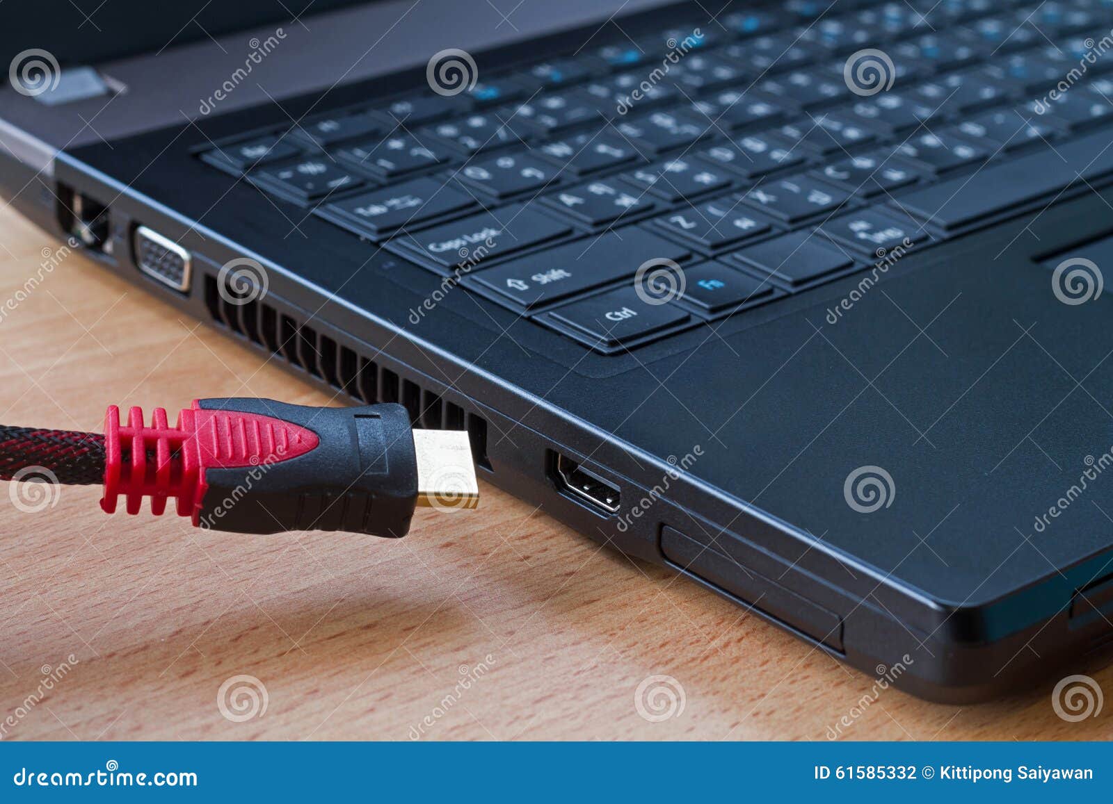 Hdmi port stock photo. Image of macro, wooden, silver - 61585332