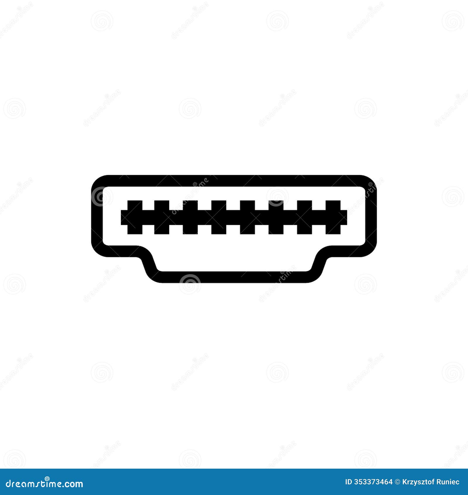 Hdmi socket - marking icon stock illustration. Illustration of cable ...
