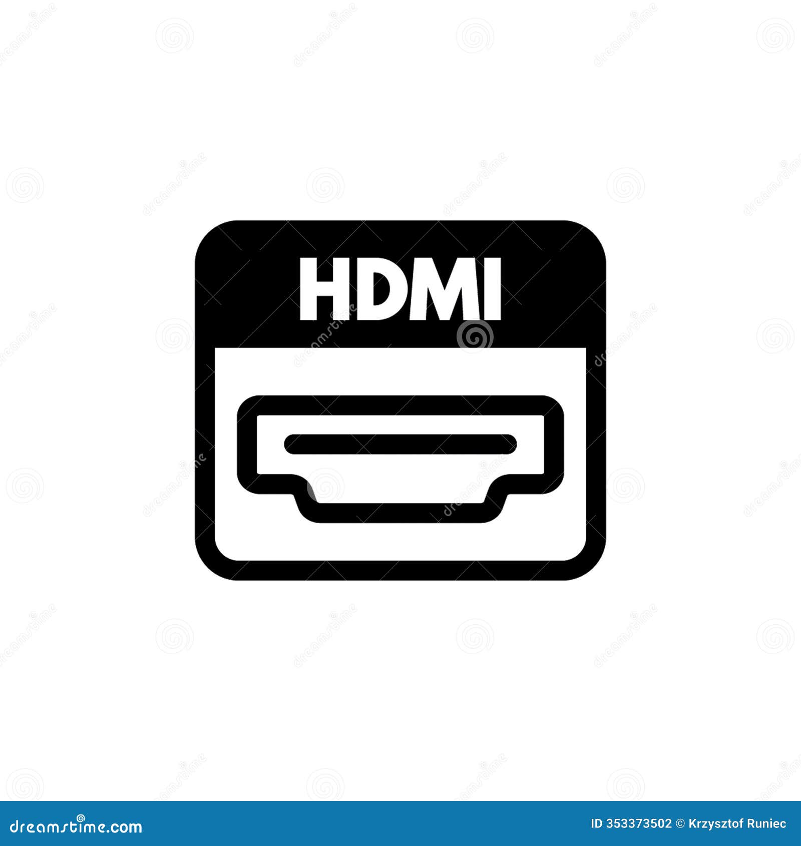 Hdmi Socket - Marking Icon Cartoon Vector | CartoonDealer.com #353374055