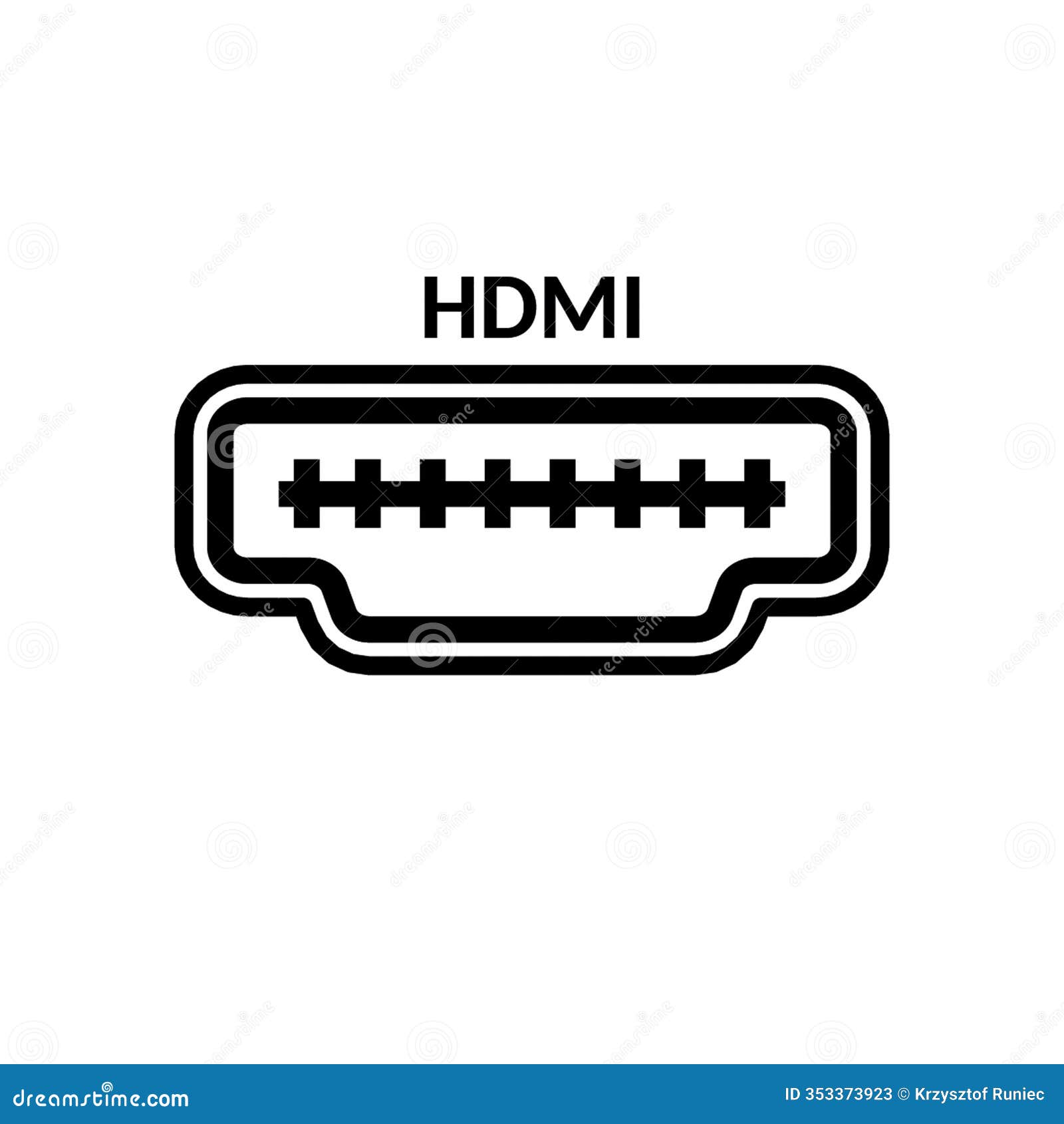 Hdmi socket - marking icon stock illustration. Illustration of port ...