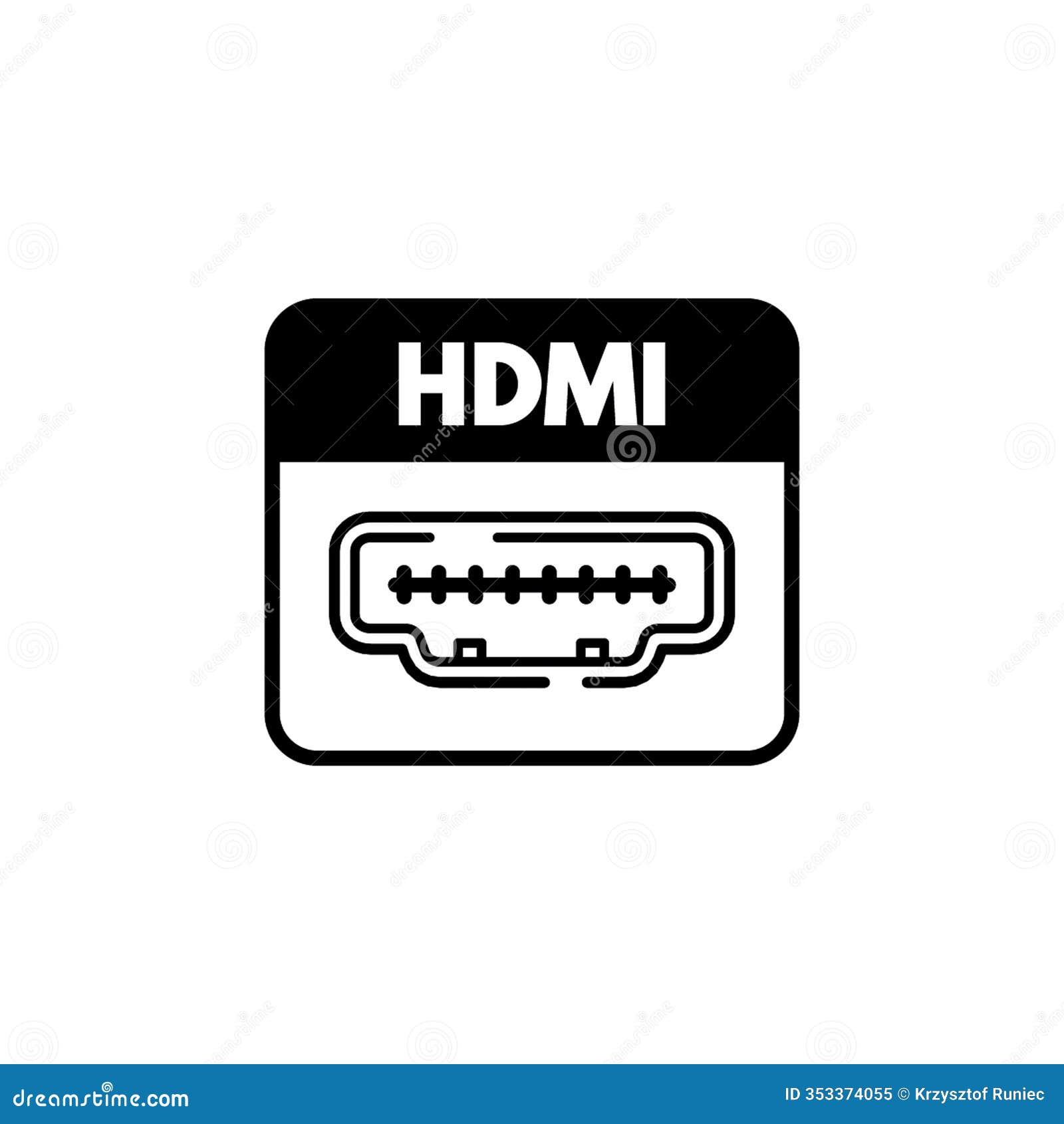 Hdmi socket - marking icon stock illustration. Illustration of ...