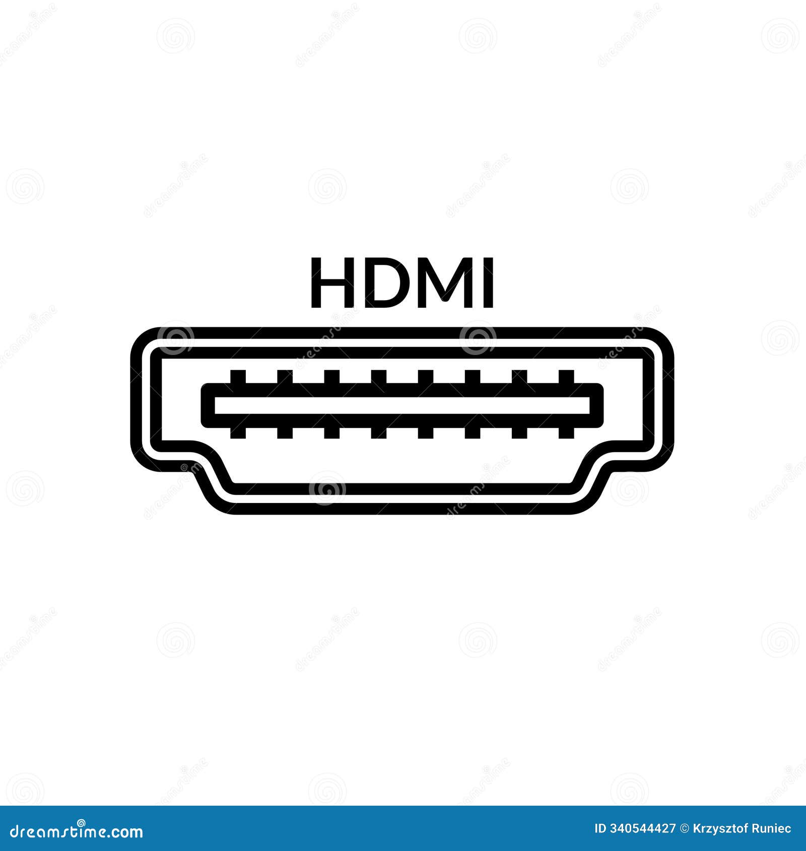 HDMI Socket - Marking, Vector Icon Stock Illustration - Illustration of ...