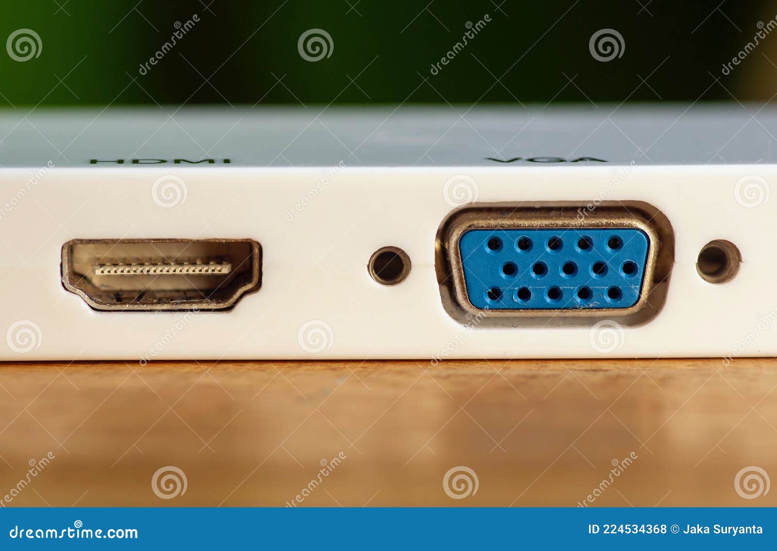 Analog VGA Port To Connect The Monitor To The Graphics Card Closeup ...