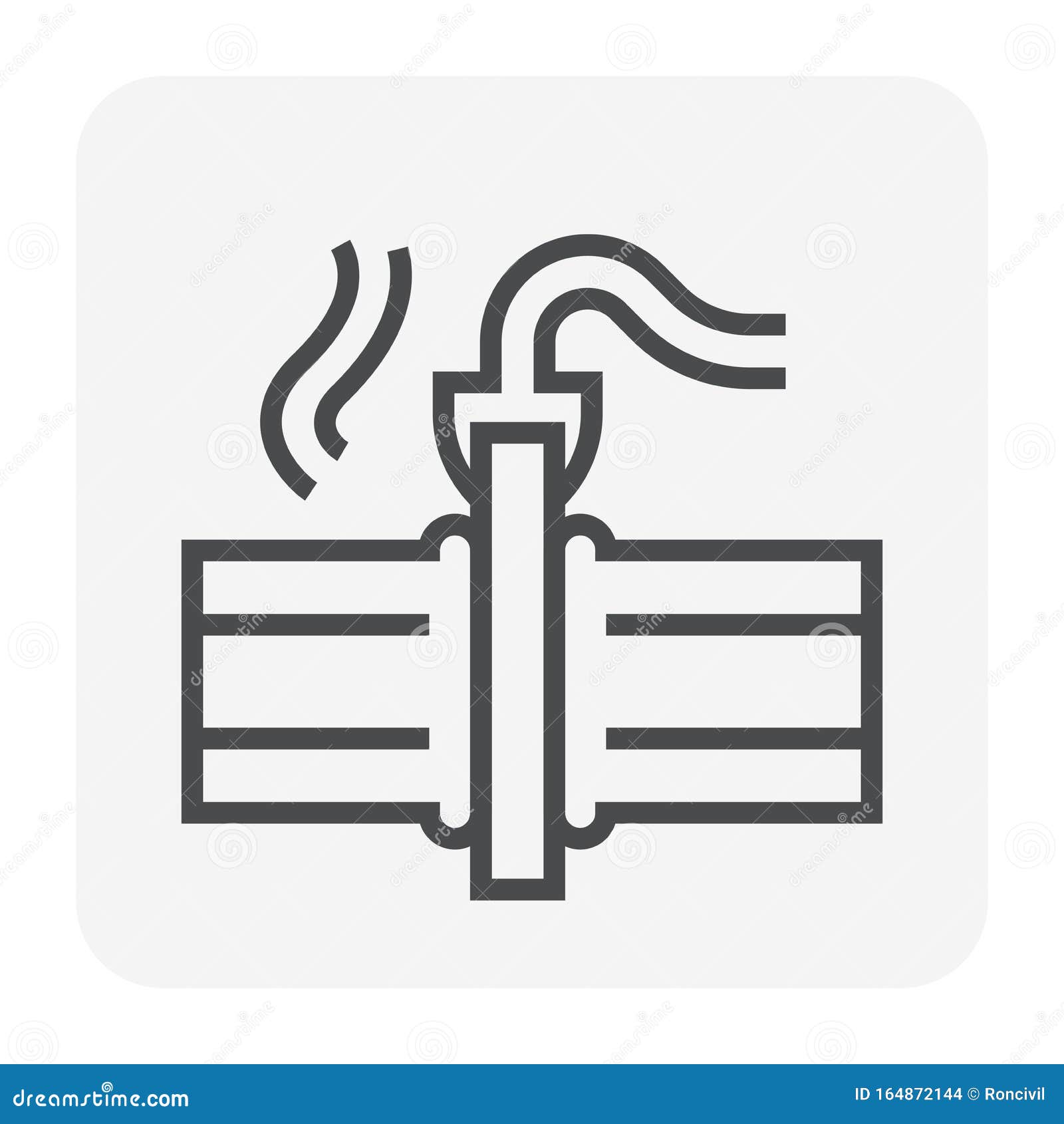 Hdpe pipe icon stock vector. Illustration of poly, connection - 164872144