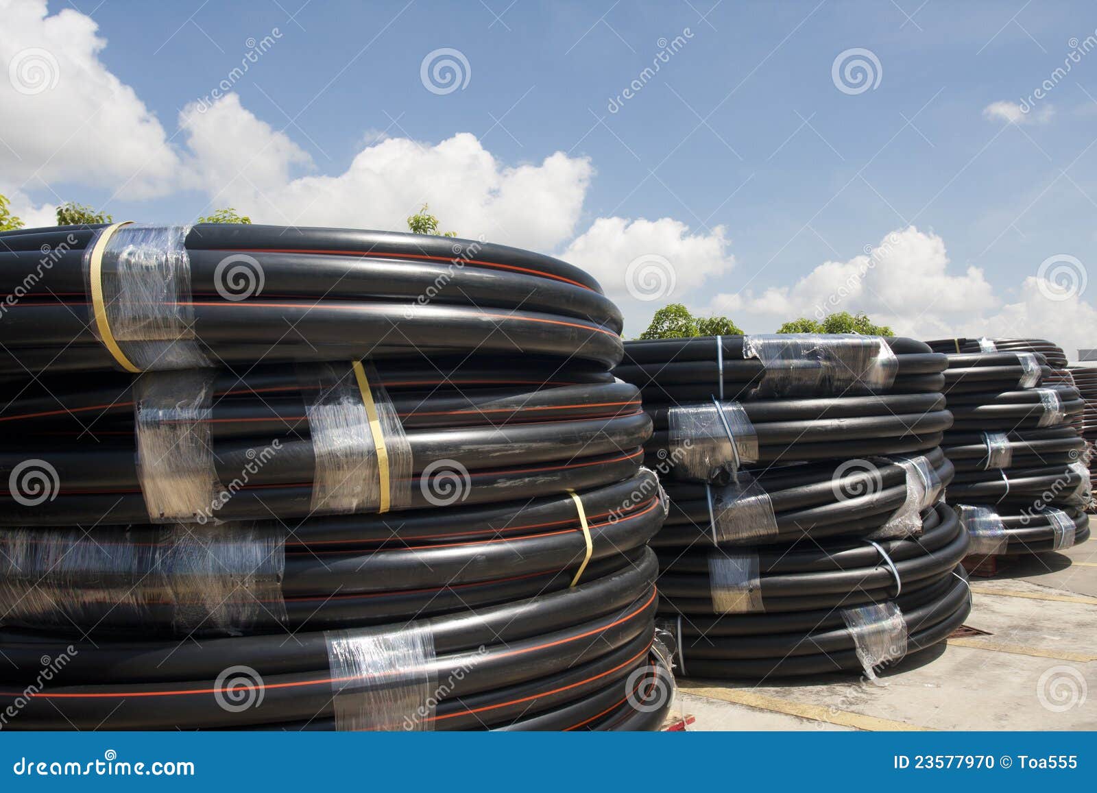 HDPE pipe rolls stock photo. Image of flexibility, poly - 23577970