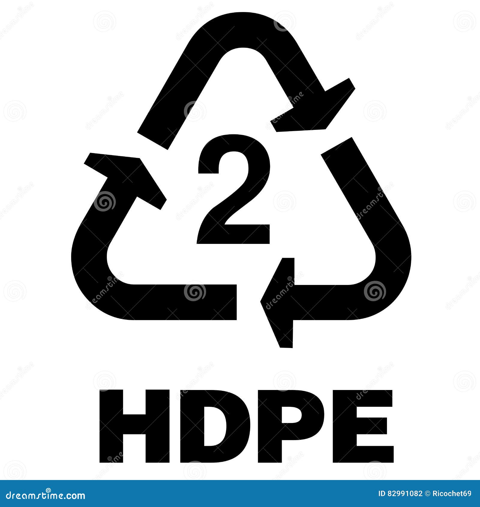 HDPE symbool stock illustratie. Illustration of ecologie - 82991082