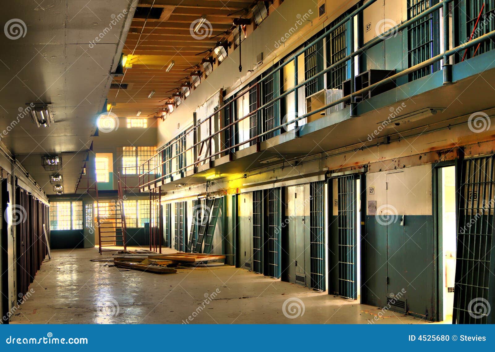 Cell Block A At Alcatraz Island Prison Stock Photography ...