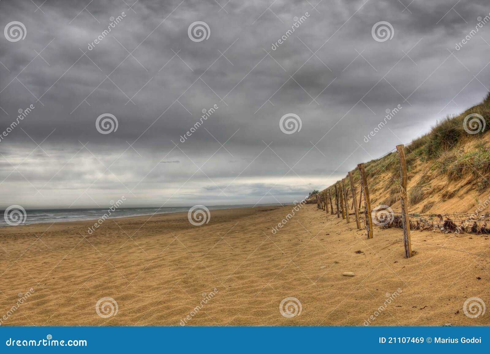 HDR beach scene stock image. Image of scene, hill, weather - 21107469