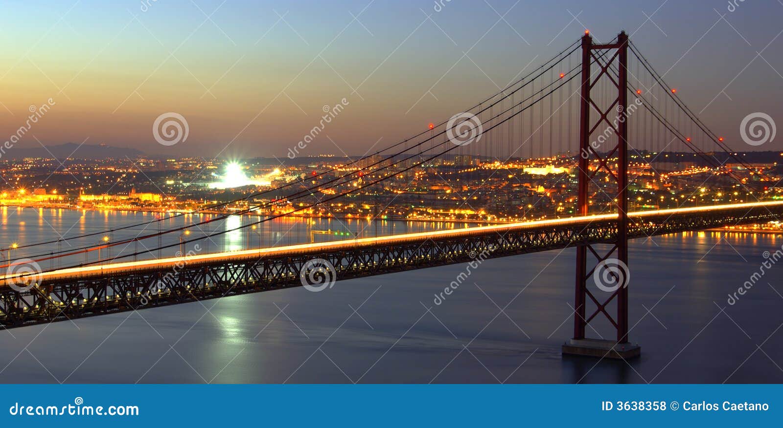 HDR - Bridge Over Tagus stock photo. Image of iron, monument - 3638358